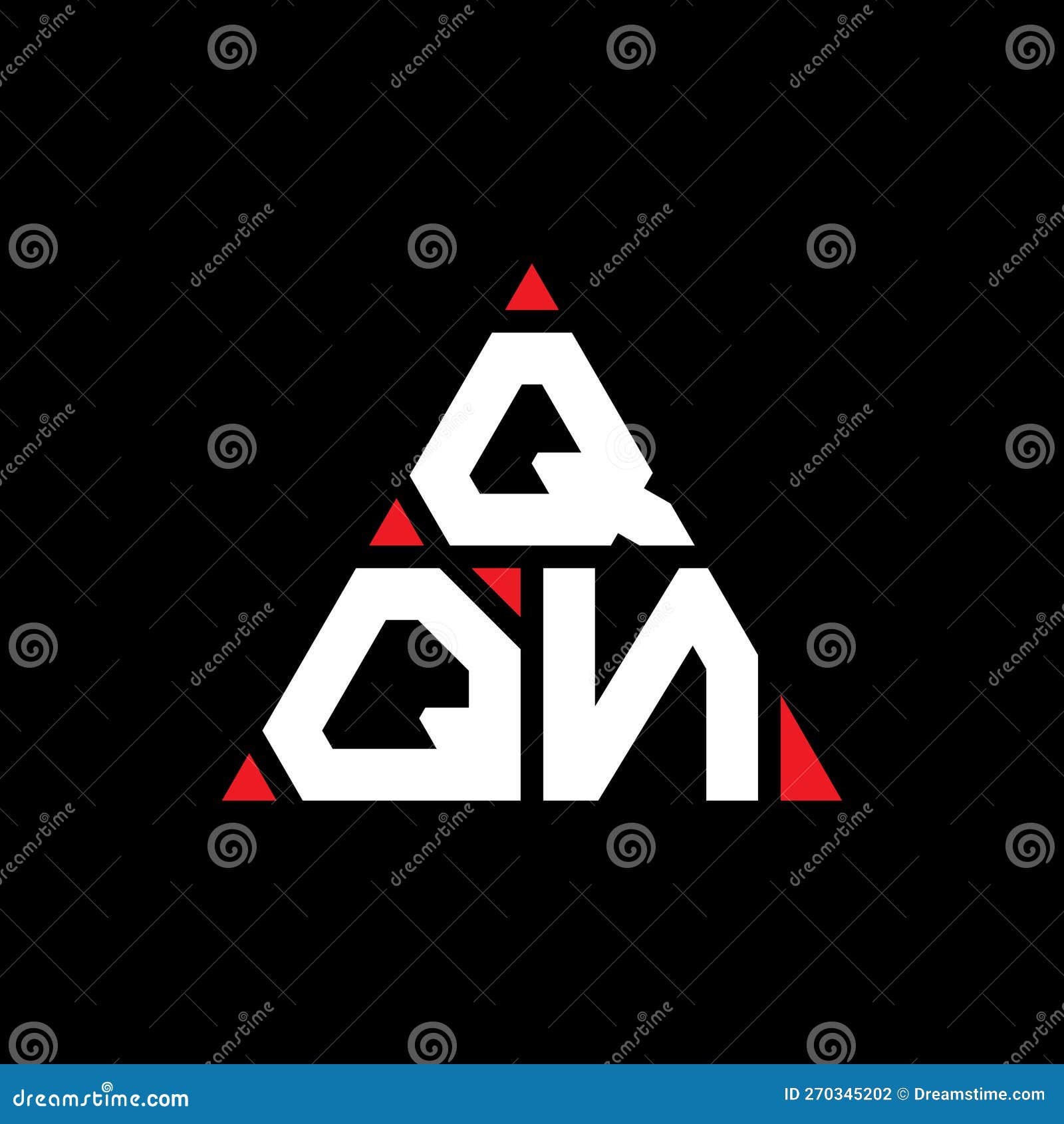 QQN Triangle Letter Logo Design with Triangle Shape. QQN Triangle Logo ...
