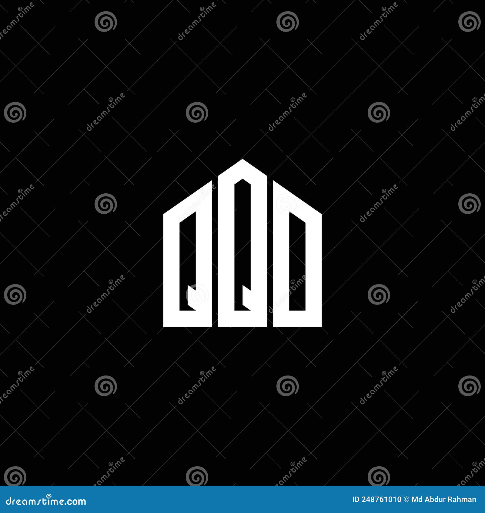 QQO Letter Logo Design on BLACK Background. QQO Creative Initials ...