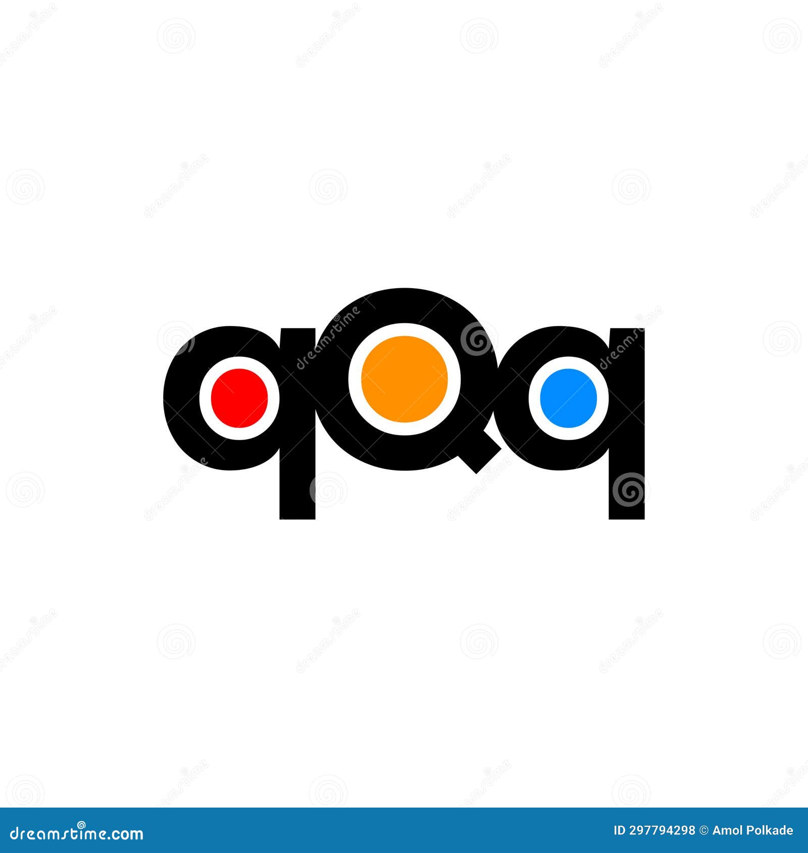 Qqq Typography Vector Monogram Illustration Stock Vector - Illustration ...