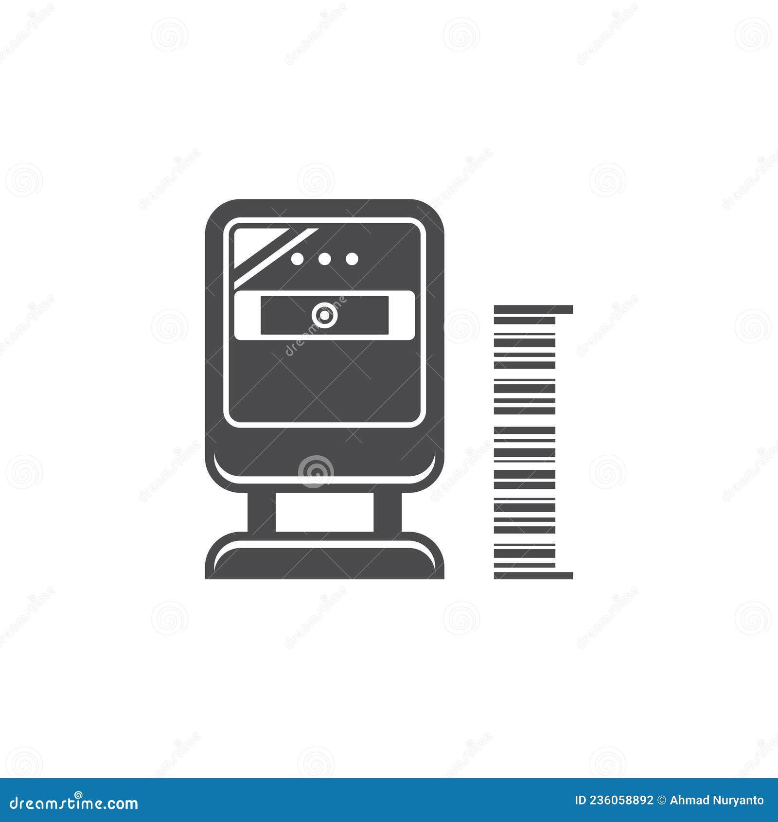Qr and Barcode Scanner Table Stock Illustration - Illustration of ...
