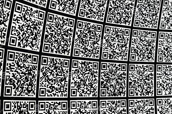 QR Code Abstract Bacground. Hi Tech Backdrop Stock Illustration ...