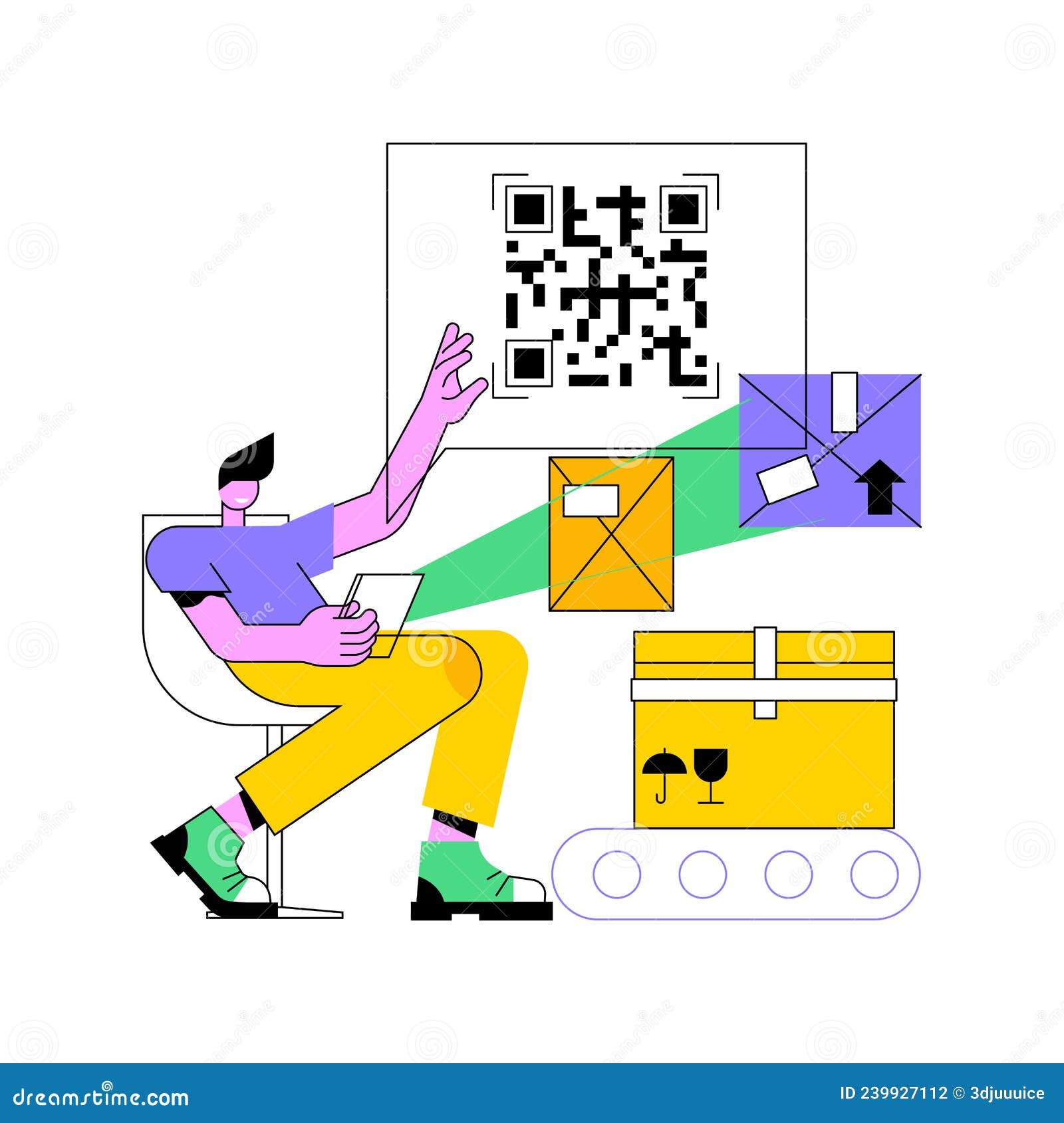 QR Code Abstract Concept Vector Illustration. Stock Vector ...