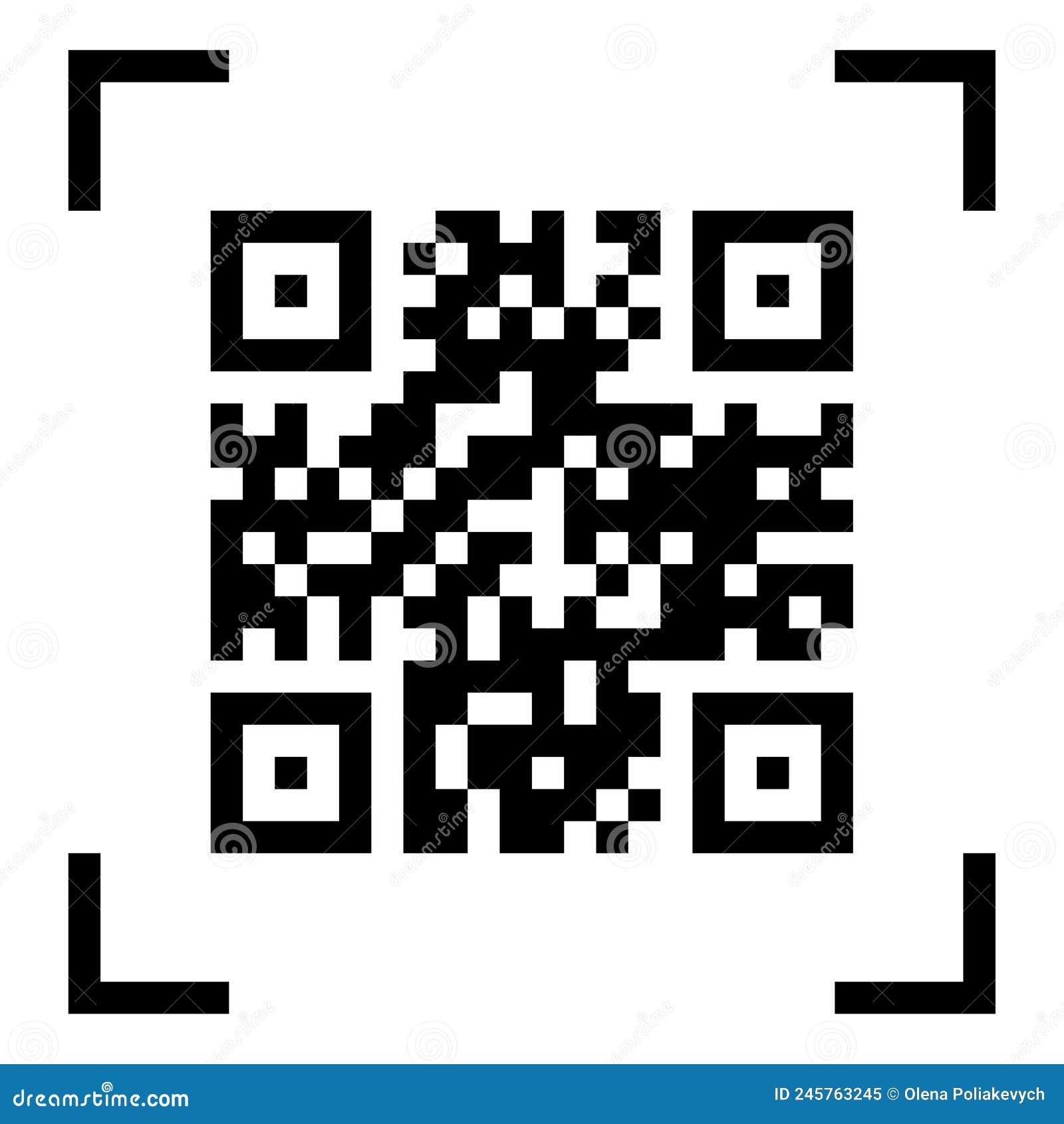Qr Code In Abstract Style Smartphone Scan Qr Code Scan Icon Vector