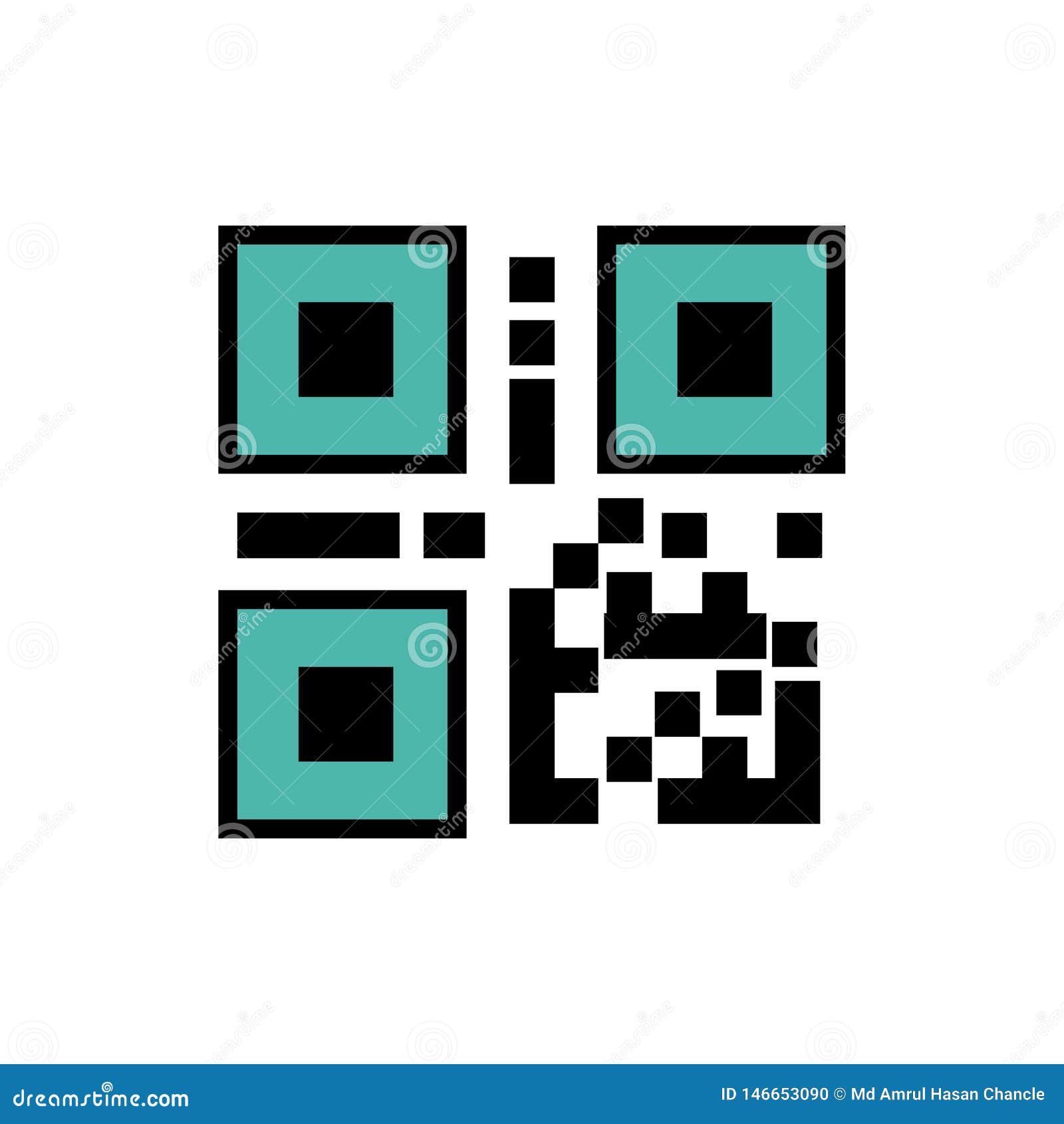QR code, Bar code icon editorial image. Illustration of white - 146653090