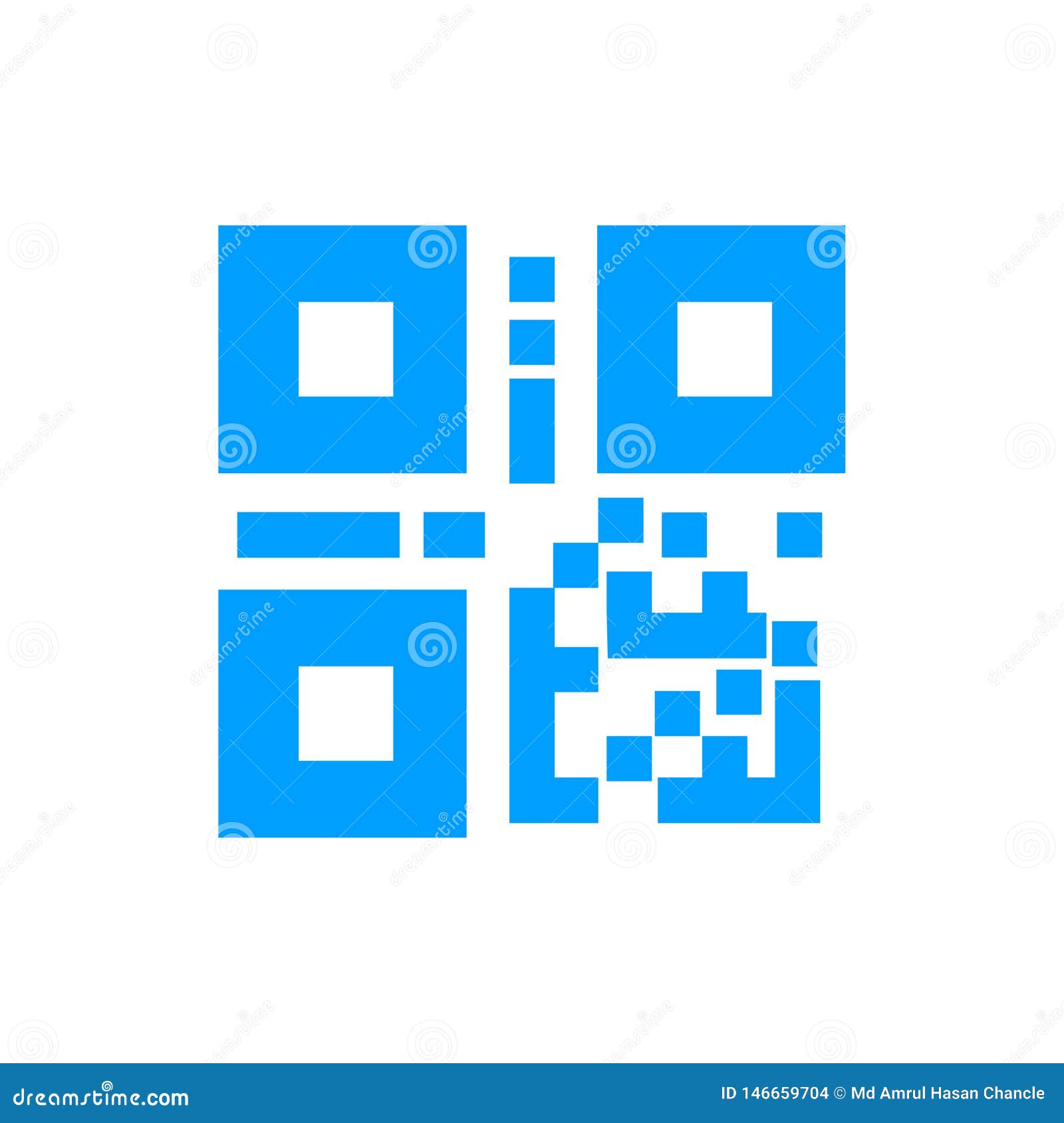 QR code, Bar code icon stock illustration. Illustration of ...