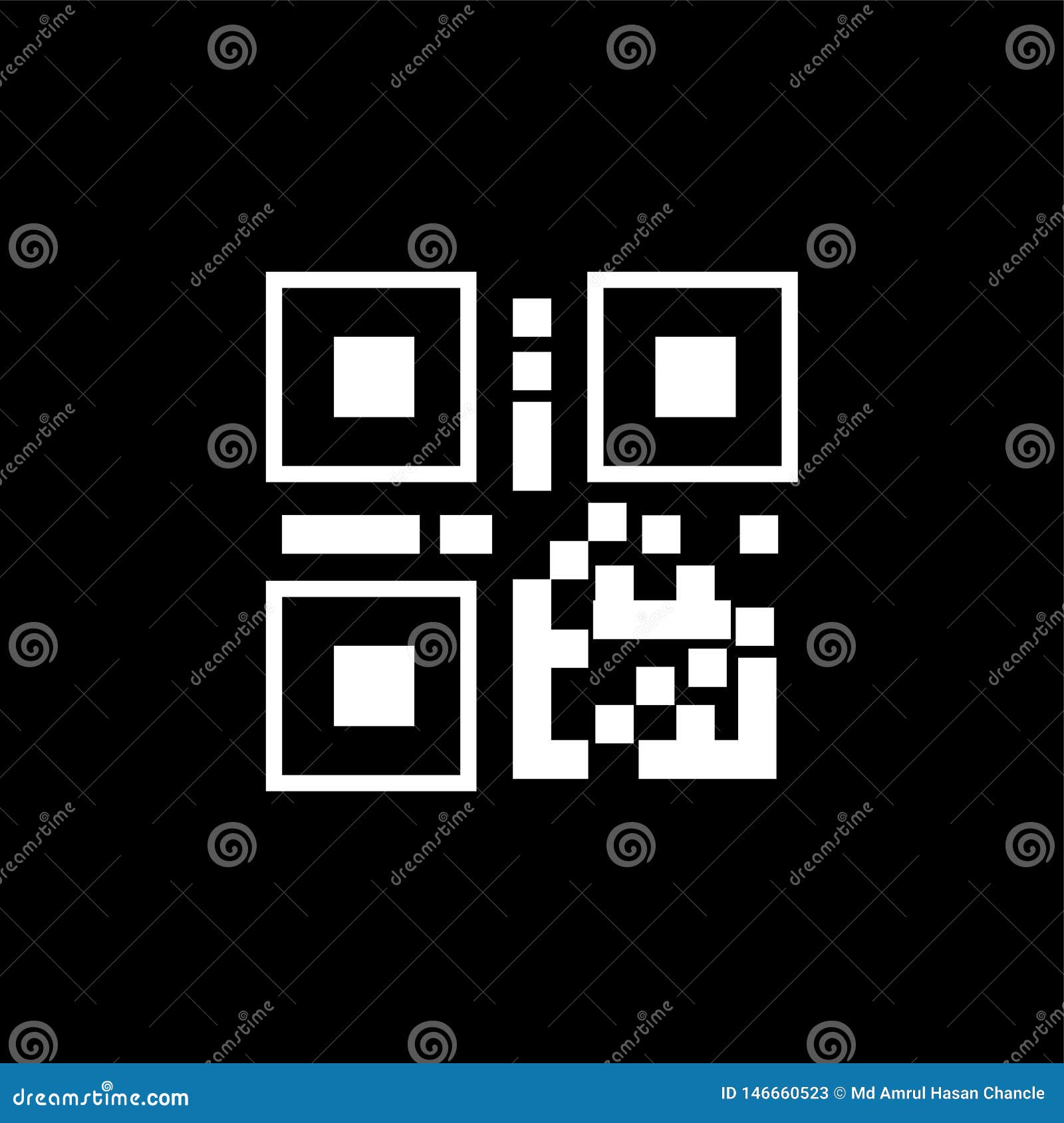 QR code, Bar code icon stock illustration. Illustration of mobile ...