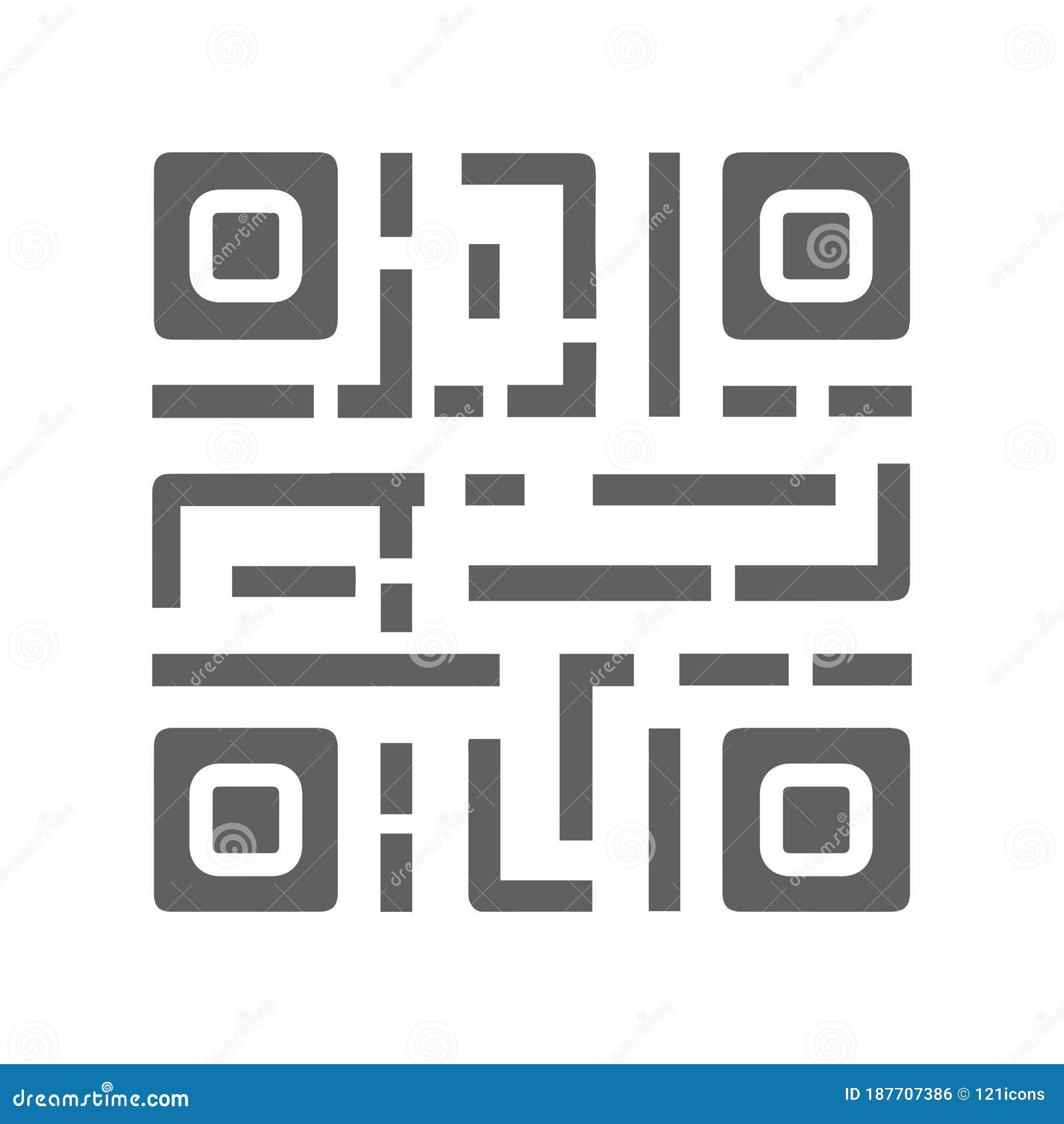 Qr-code Bar-code Gray Icon, Digital Technology Stock Illustration ...
