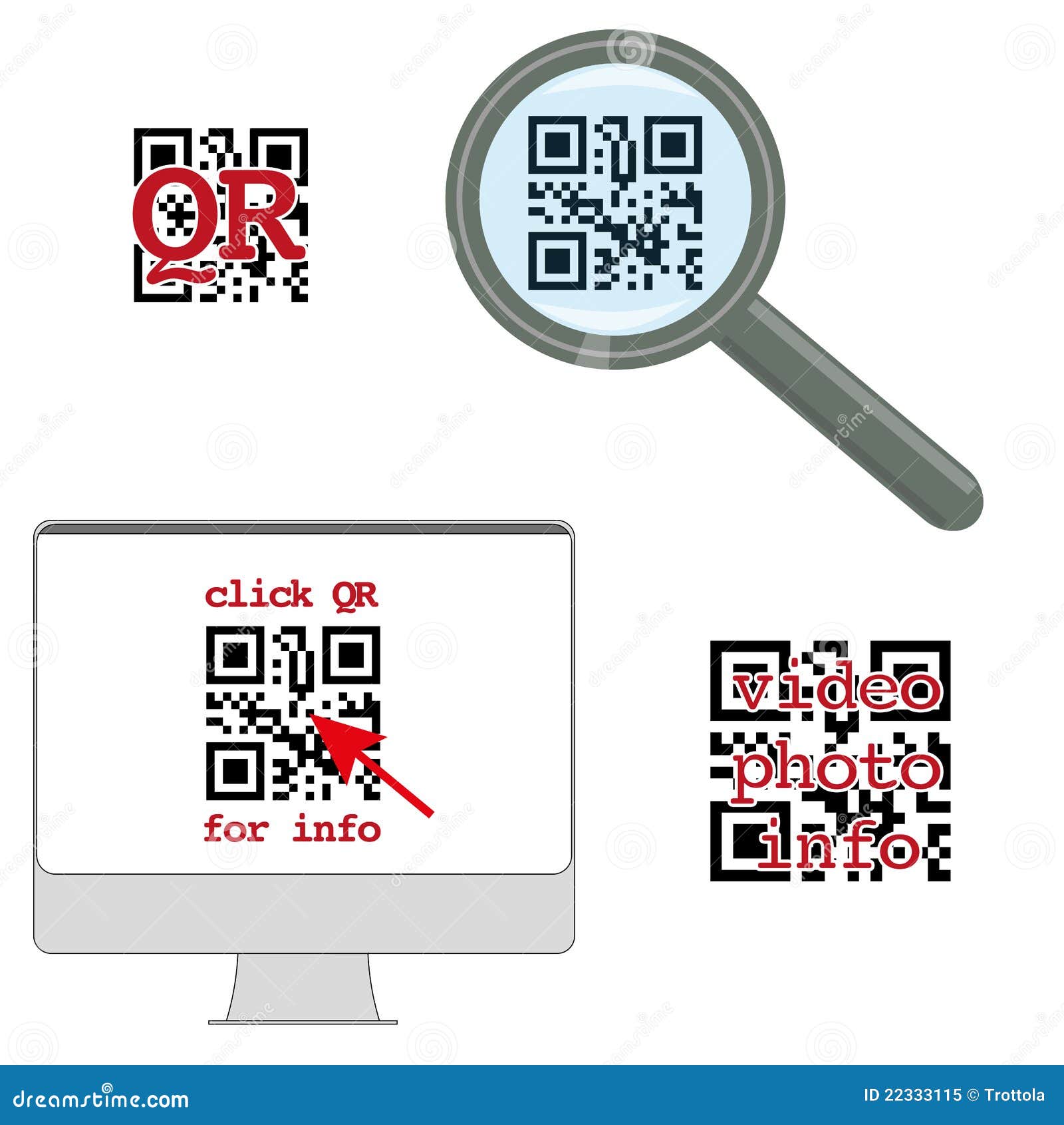 Qr code concept editorial image. Illustration of info - 22333115