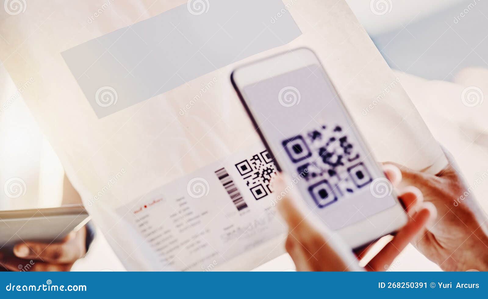 QR Code, Customer Delivery and Phone for Digital Logistics, Paperless ...