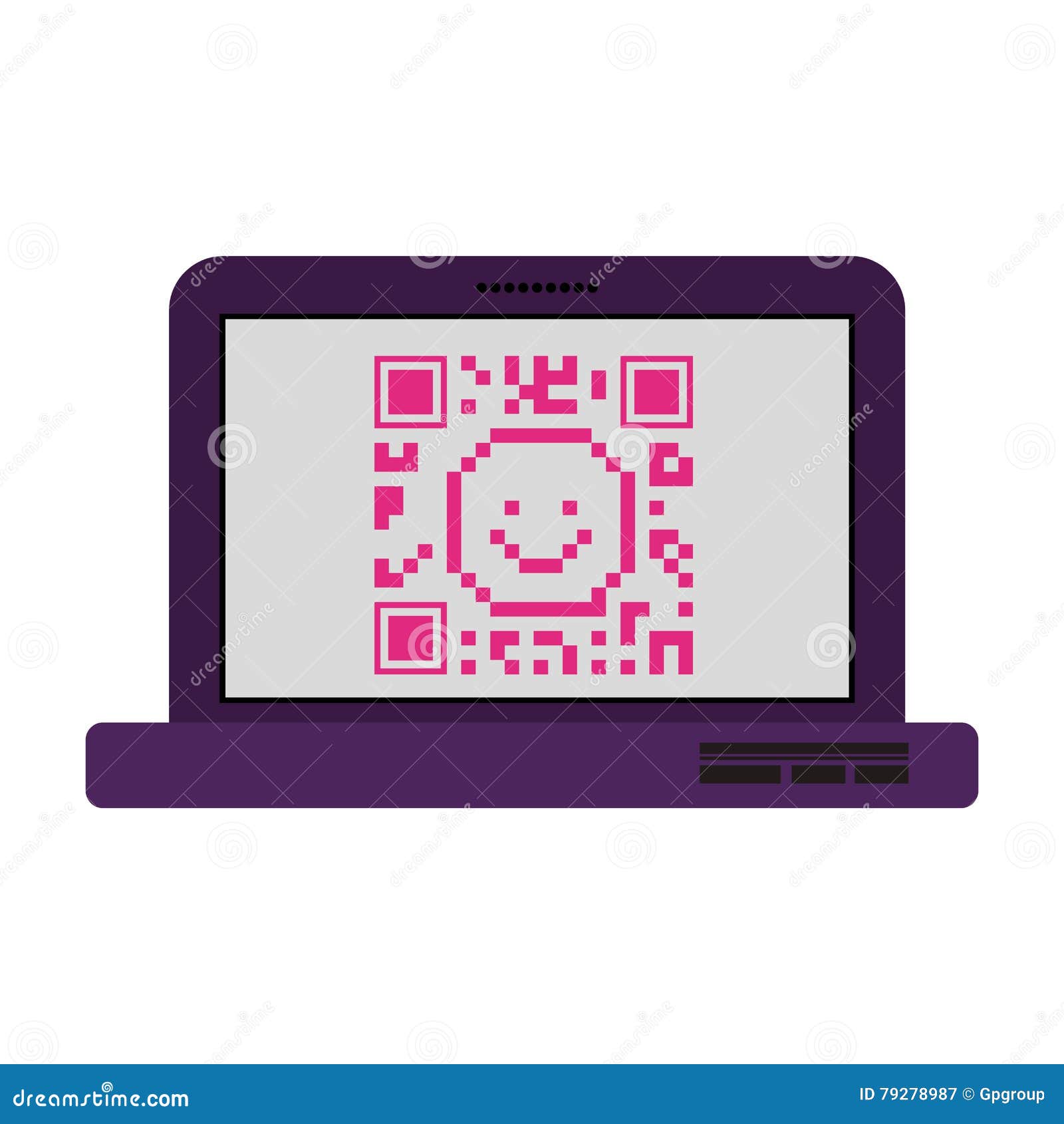 QR code design stock vector. Illustration of scan, barcode - 79278987