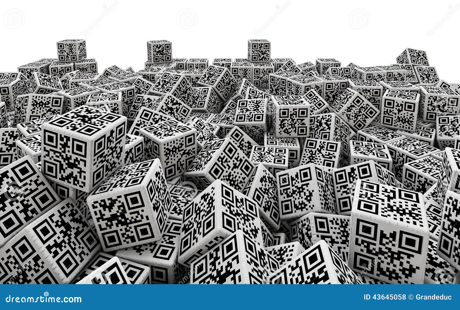 QR code dice pile stock illustration. Illustration of identification ...