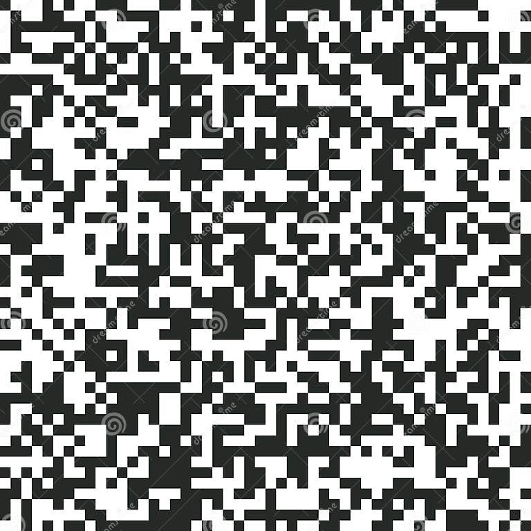 QR Code Digital Abstract Black and White Pixel Noise Background Stock ...