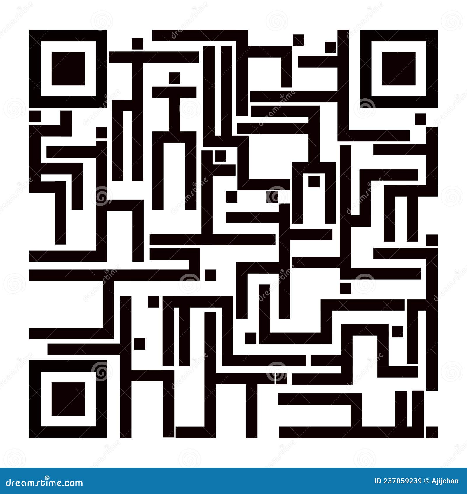 Human Figures Doing Activities Inside a QR Code Stock Vector ...