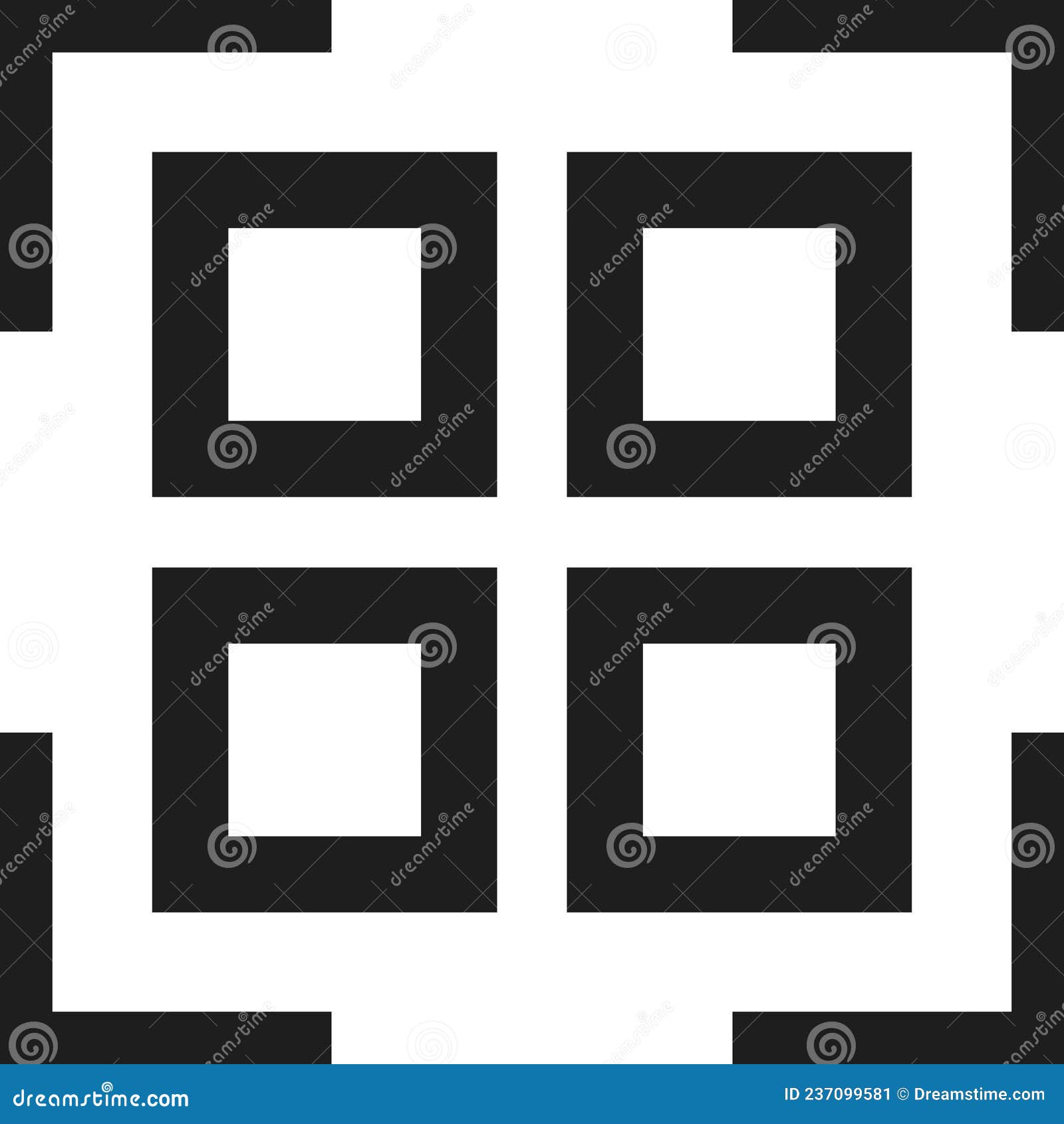 QR Code in Flat Black Style. Vector Image. Stock Vector - Illustration ...