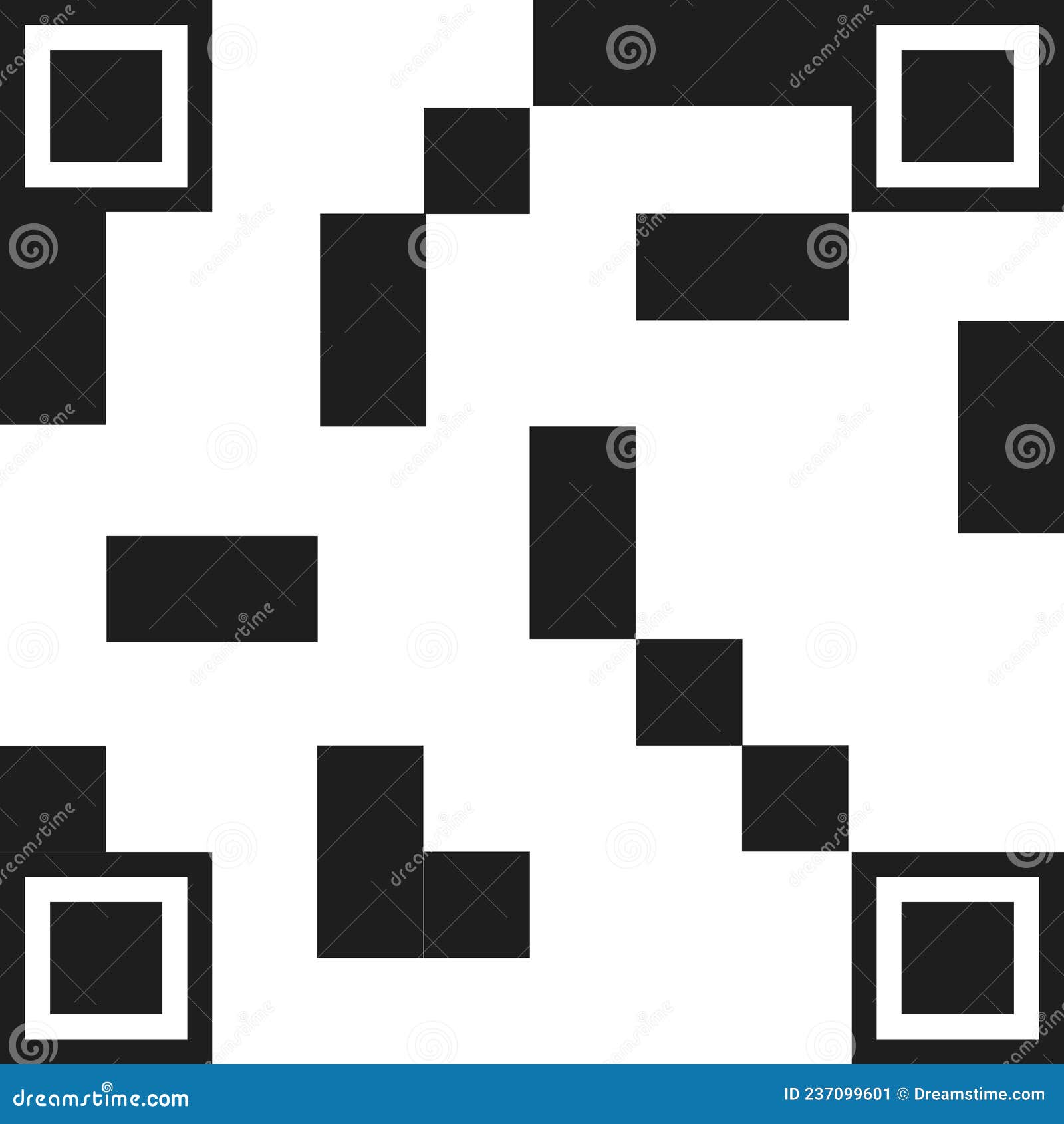 QR Code in Flat Black Style. Vector Image. Stock Vector - Illustration ...