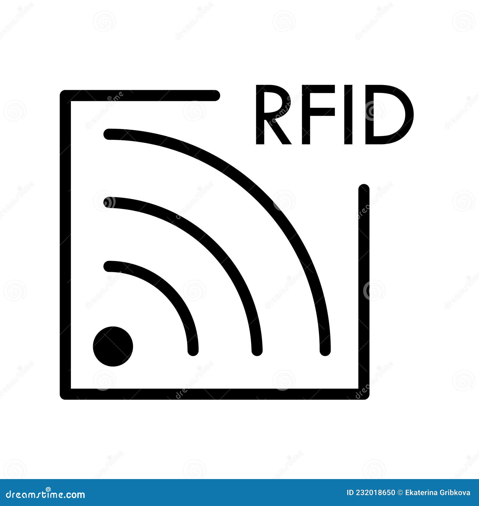 RFID, Qr Code, Barcode Line Icon Set. Price Tag Scanner, Label Reader ...