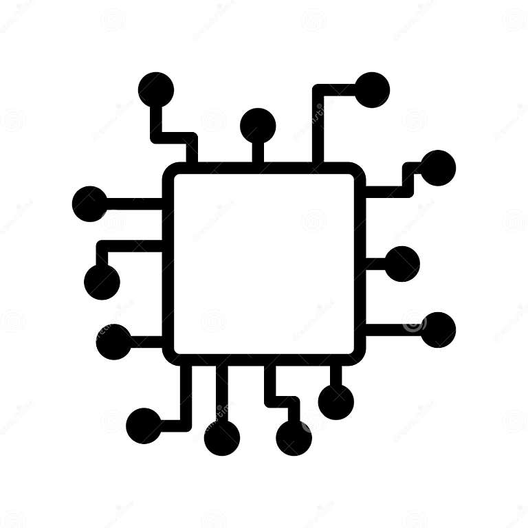 QR Code Flat Line Icon. Wireless RFID Chip and Radio-frequency ...