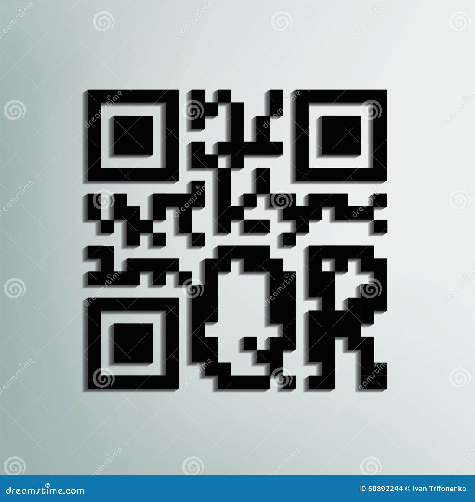 Qr code stock vector. Illustration of phone, concept - 50892244