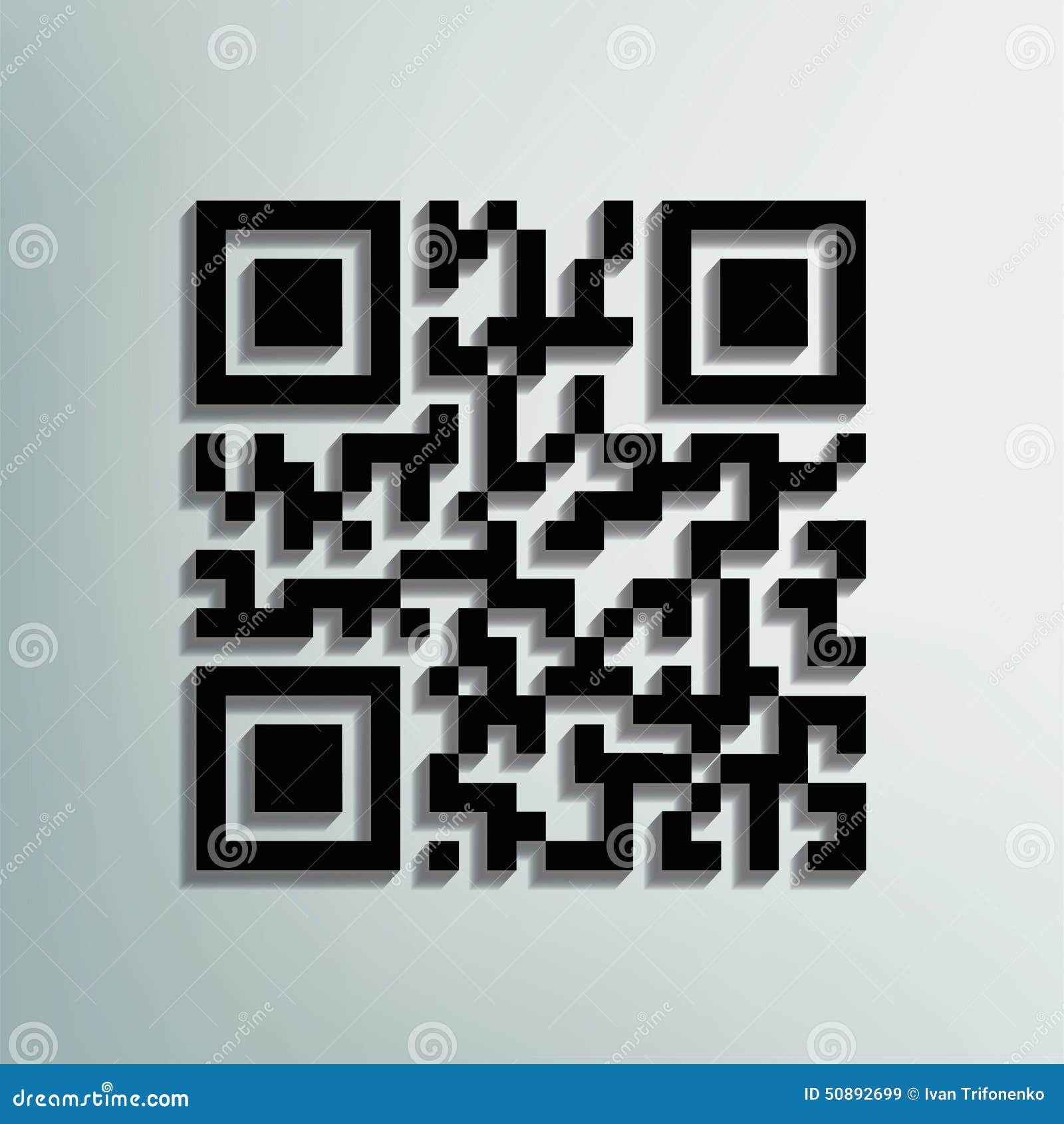 Qr code stock vector. Illustration of binary, flat, computer - 50892699