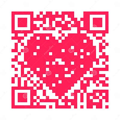 QR Code - Heart stock illustration. Illustration of heart - 18139677