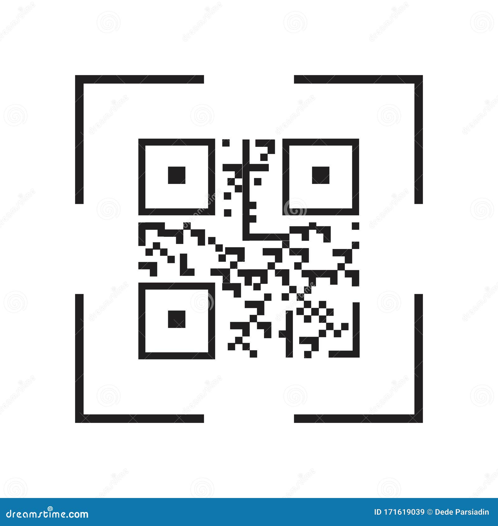 QR Code Icon - Identification Elements Illustrations, Vector Sign ...