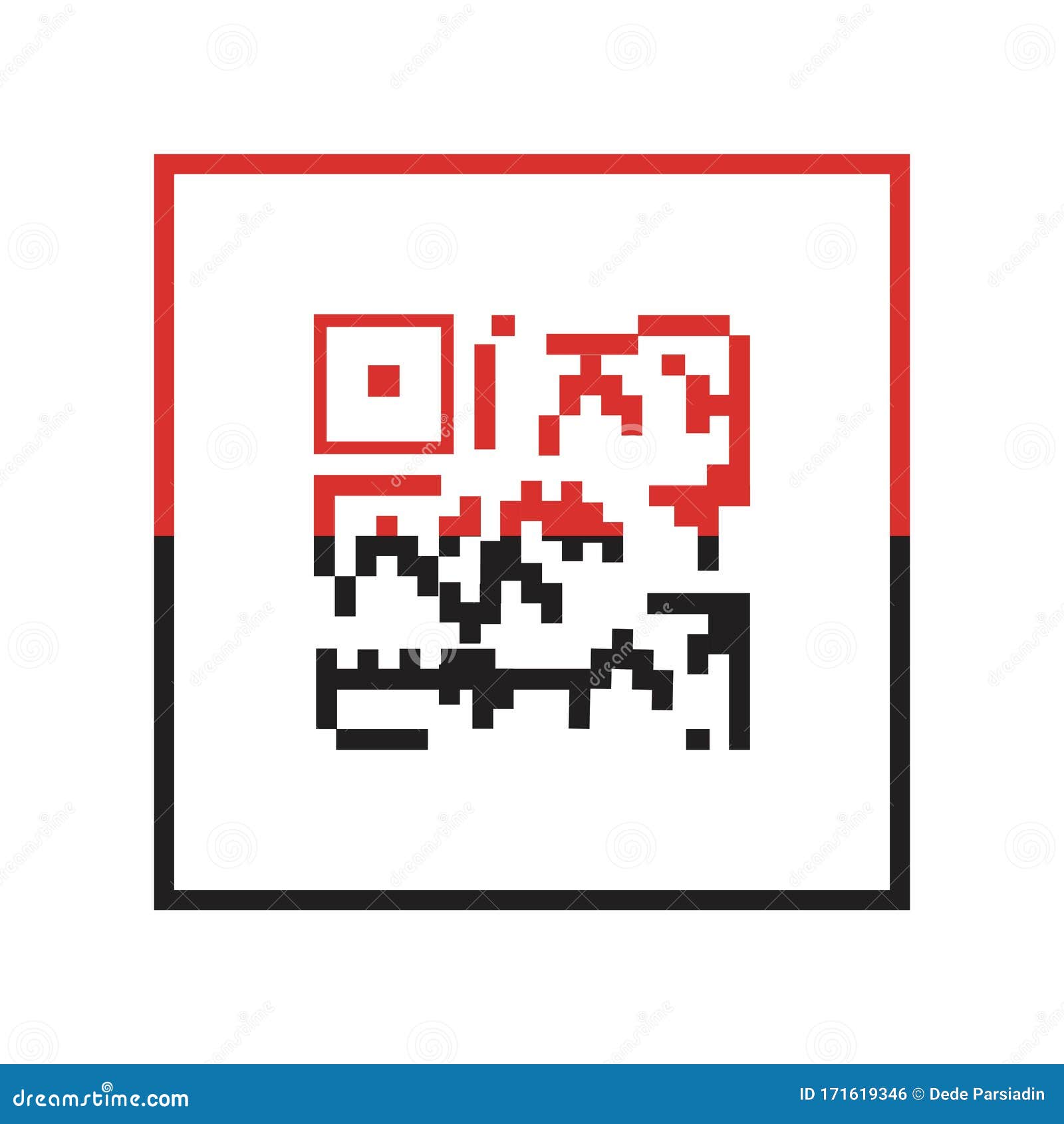 QR Code Icon - Identification Elements Illustrations, Vector Sign ...