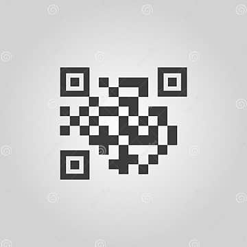 The QR Code Icon. Link and URL Symbol Stock Illustration - Illustration ...
