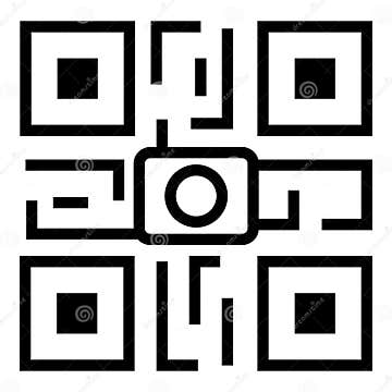 QR Code Icon, Outline Style Stock Vector - Illustration of mobile, icon ...