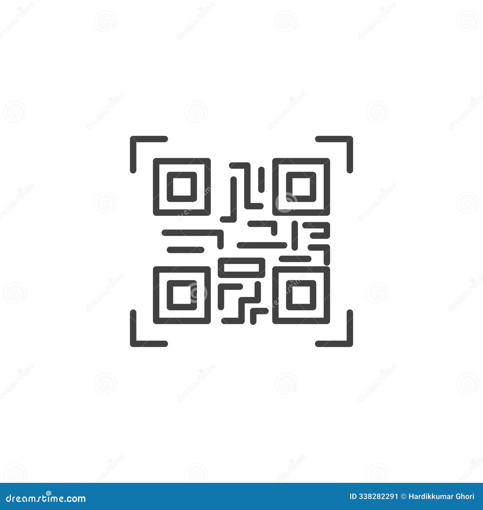 Qr Code Icon Set. Scan Qrcode Pictogram in Black Filled and Outlined Style Stock Vector ...