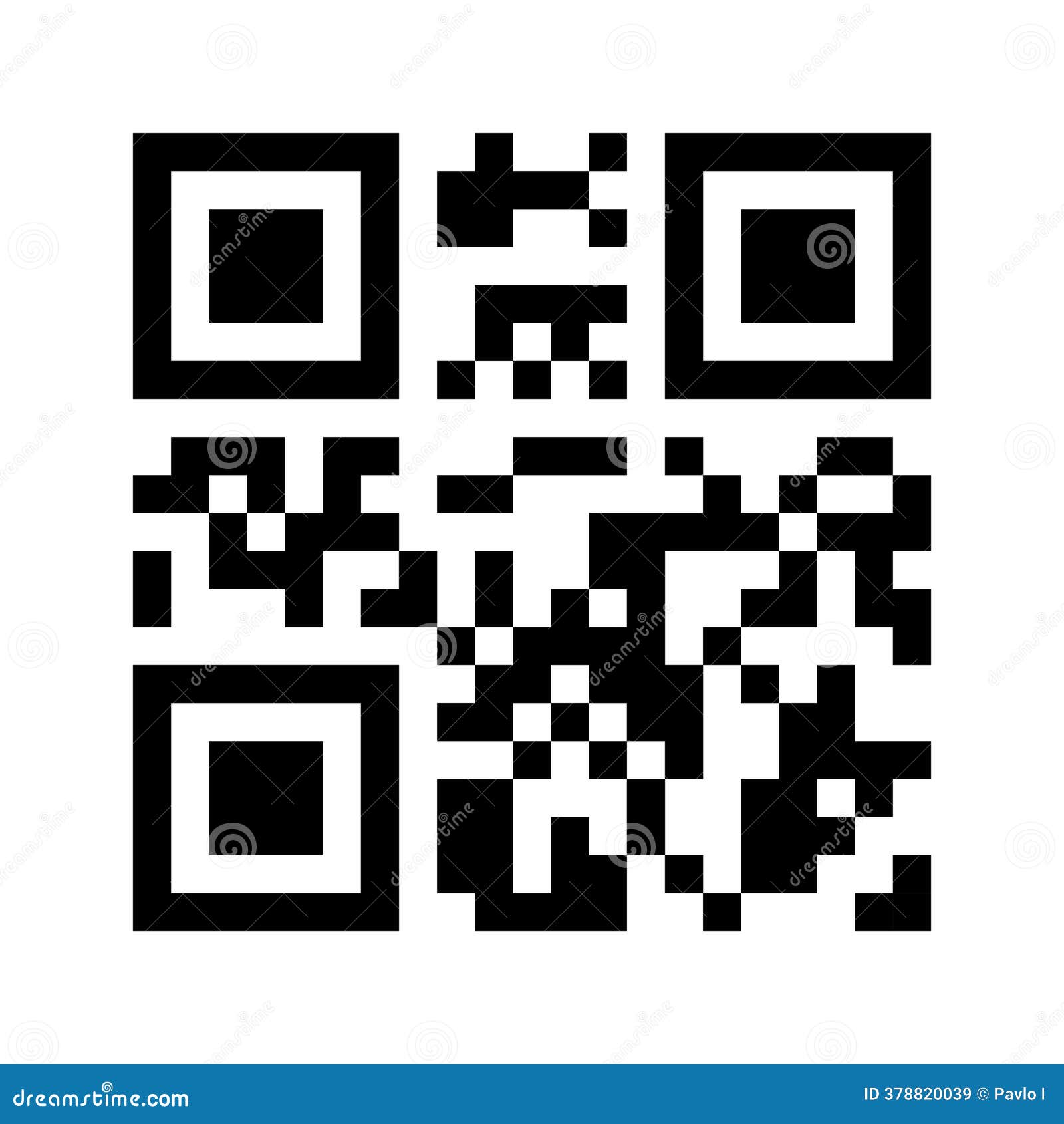 QR Code Icon. Stroke Outline Style. Vector QR Code Sample ...