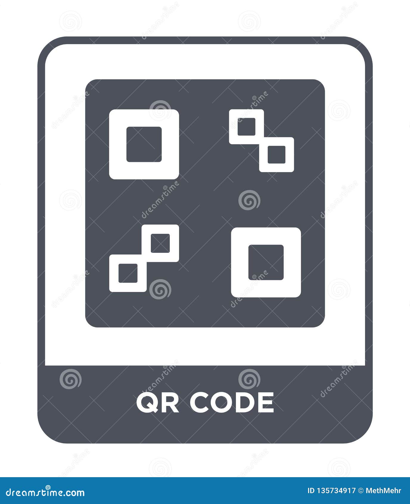 Qr Code Icon in Trendy Design Style. Qr Code Icon Isolated on White ...