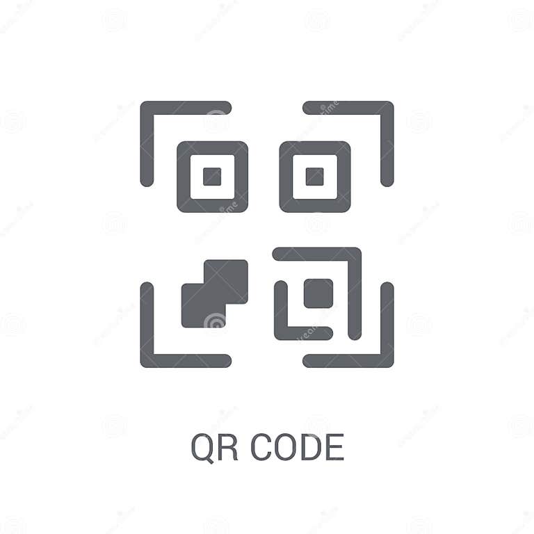 Qr Code Icon. Trendy Qr Code Logo Concept on White Background Fr Stock ...