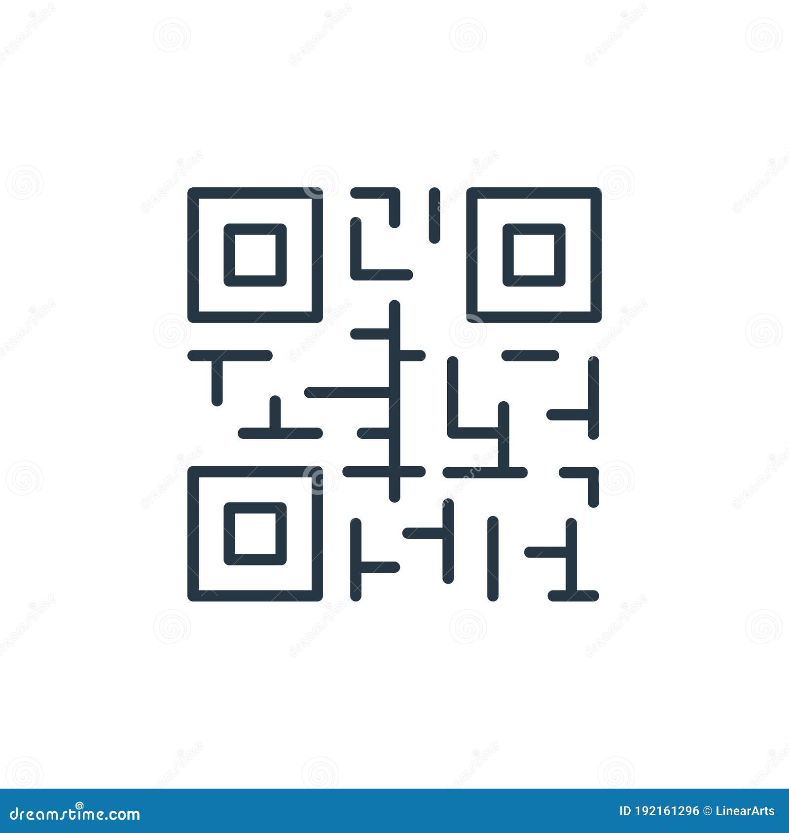 Qr Code Icon Vector from E Commerce Concept. Thin Line Illustration of ...