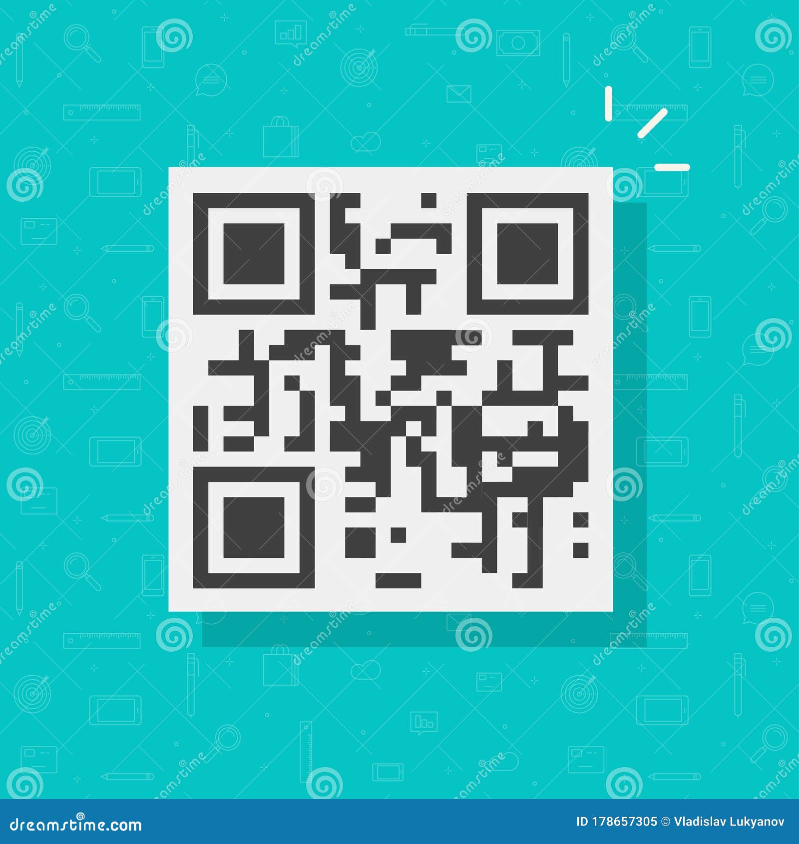 Qr Code Icon Vector Flat Design Symbol Isolated on Color Background ...