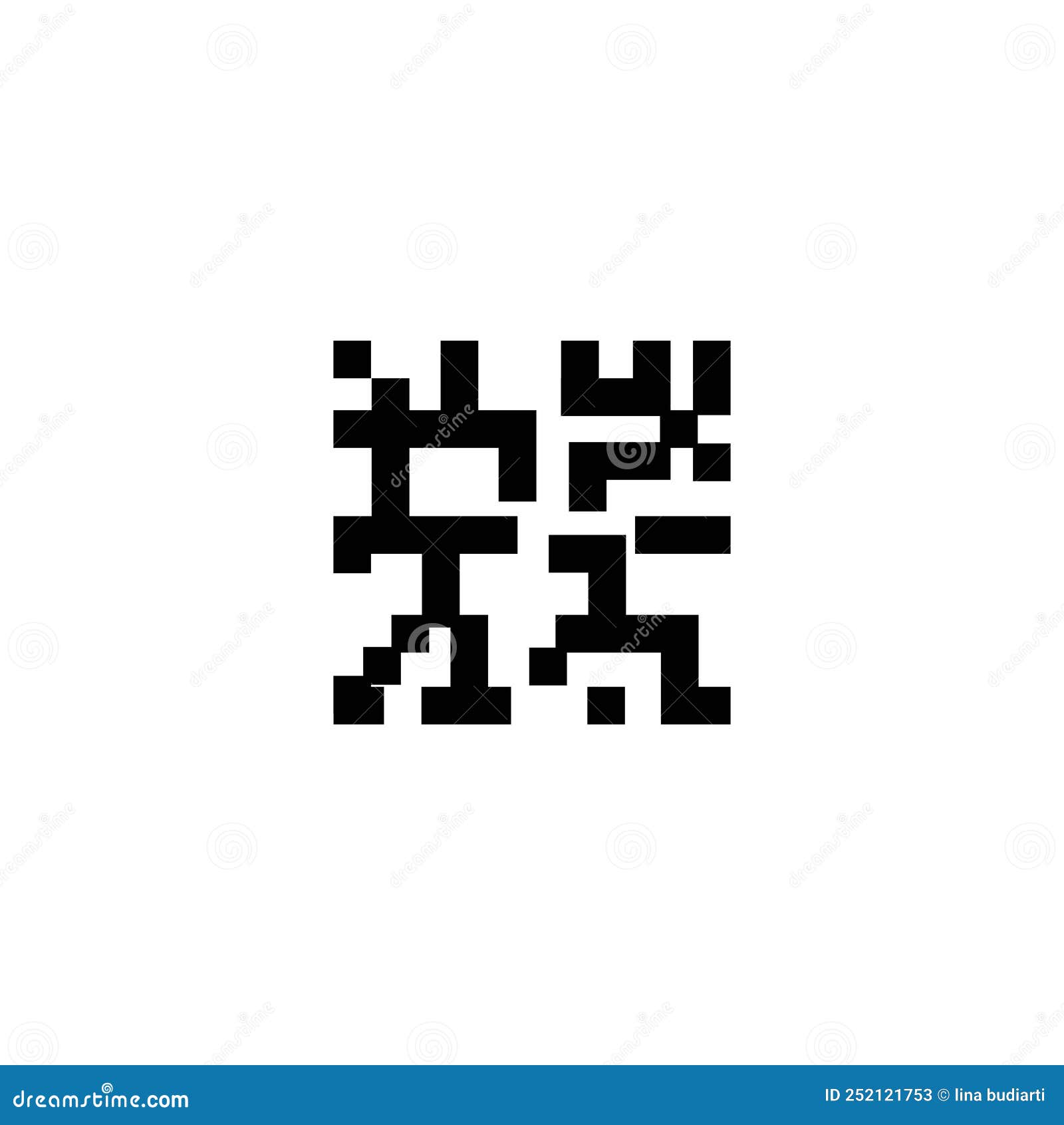 QR Code icon stock vector. Illustration of card, line - 252121753