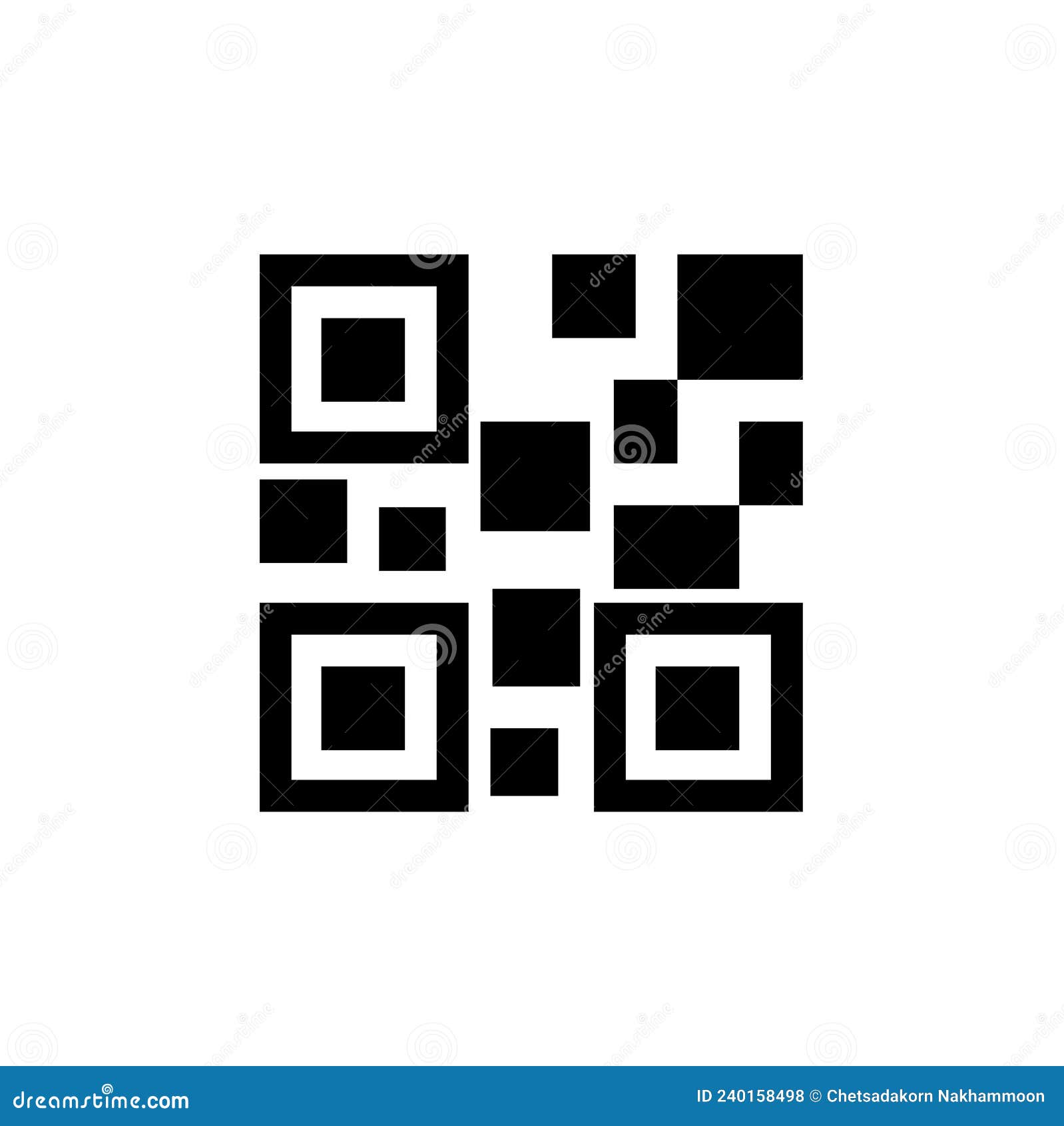QR Code Icon Vector Isolated on White Stock Vector - Illustration of ...