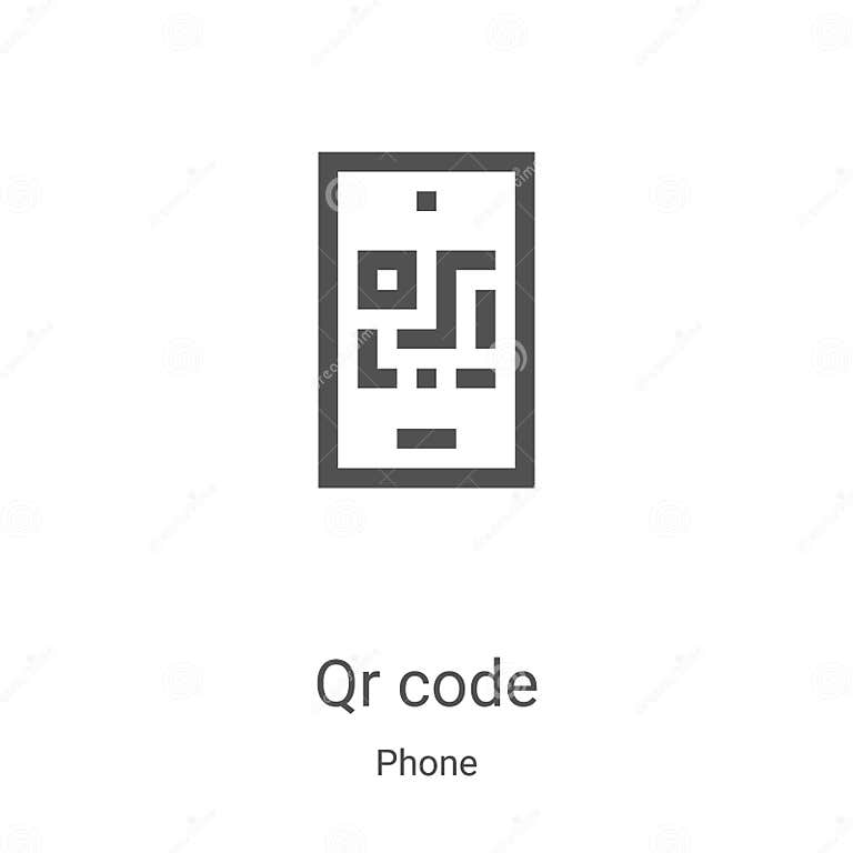 Qr Code Icon Vector from Phone Collection. Thin Line Qr Code Outline ...