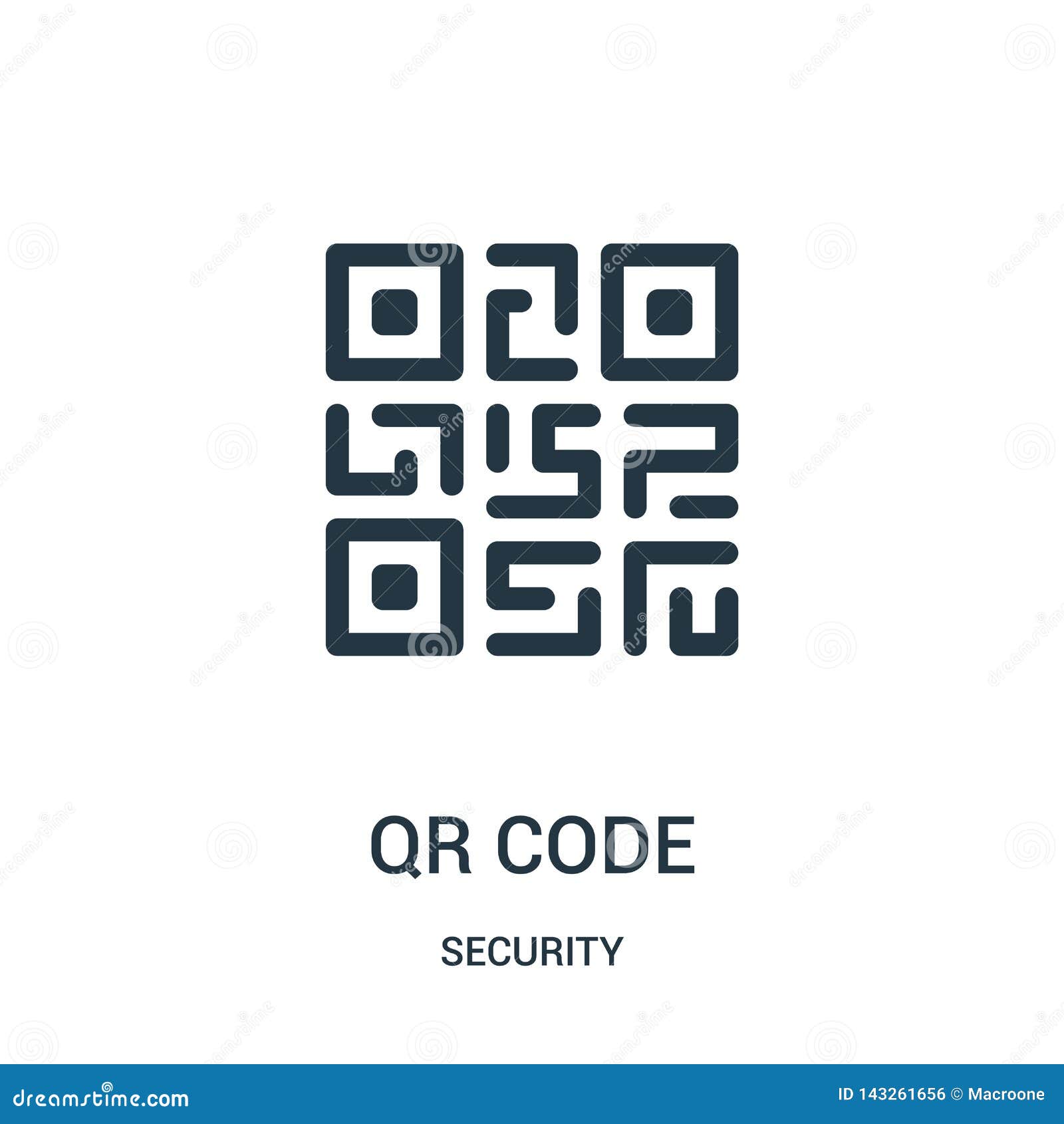Qr Code Icon Vector From Security Collection Thin Line Qr Code Outline Icon Vector Illustration
