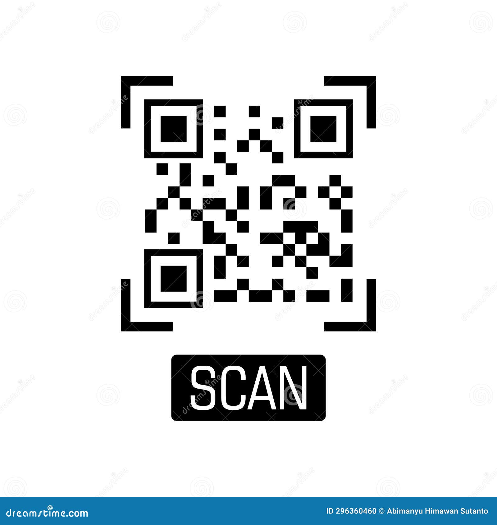 QR code icon vector stock illustration. Illustration of concept - 296360460