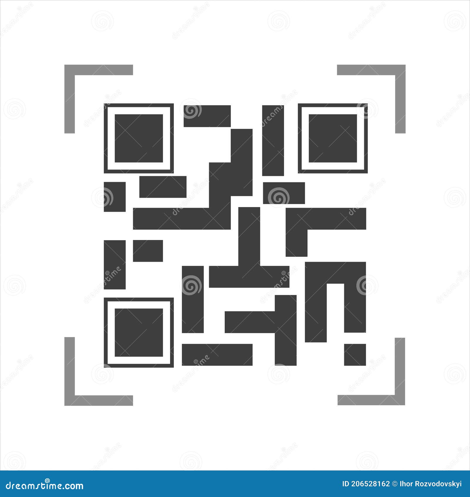 QR Code Icon on White Background. Vector Stock Illustration ...