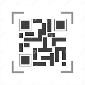 QR Code Icon on White Background. Vector Stock Illustration ...