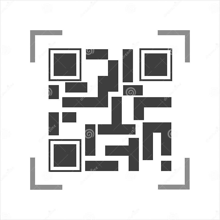 QR Code Icon on White Background. Vector Stock Illustration ...