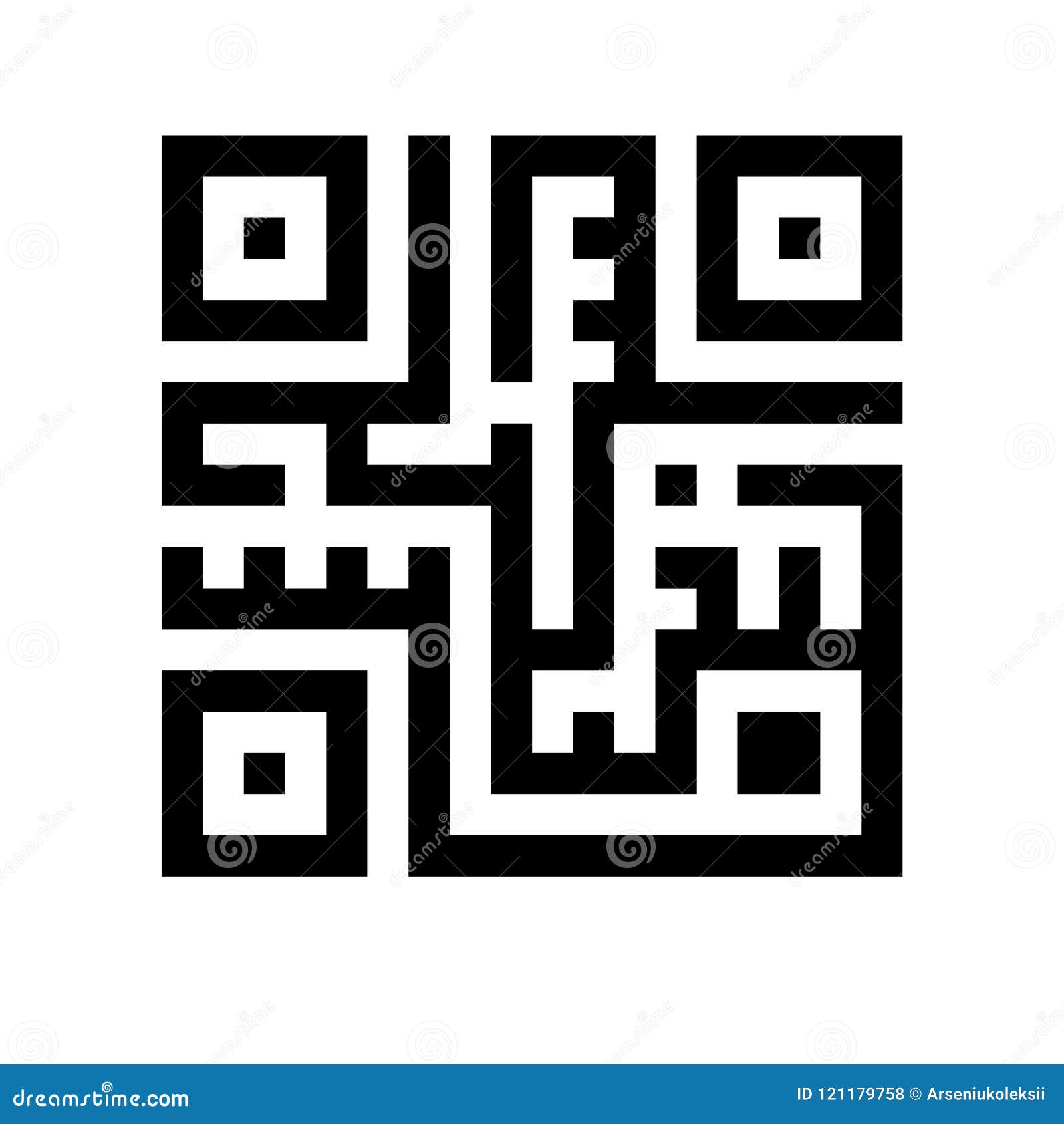 Qr code illustration. stock vector. Illustration of barcode - 121179758