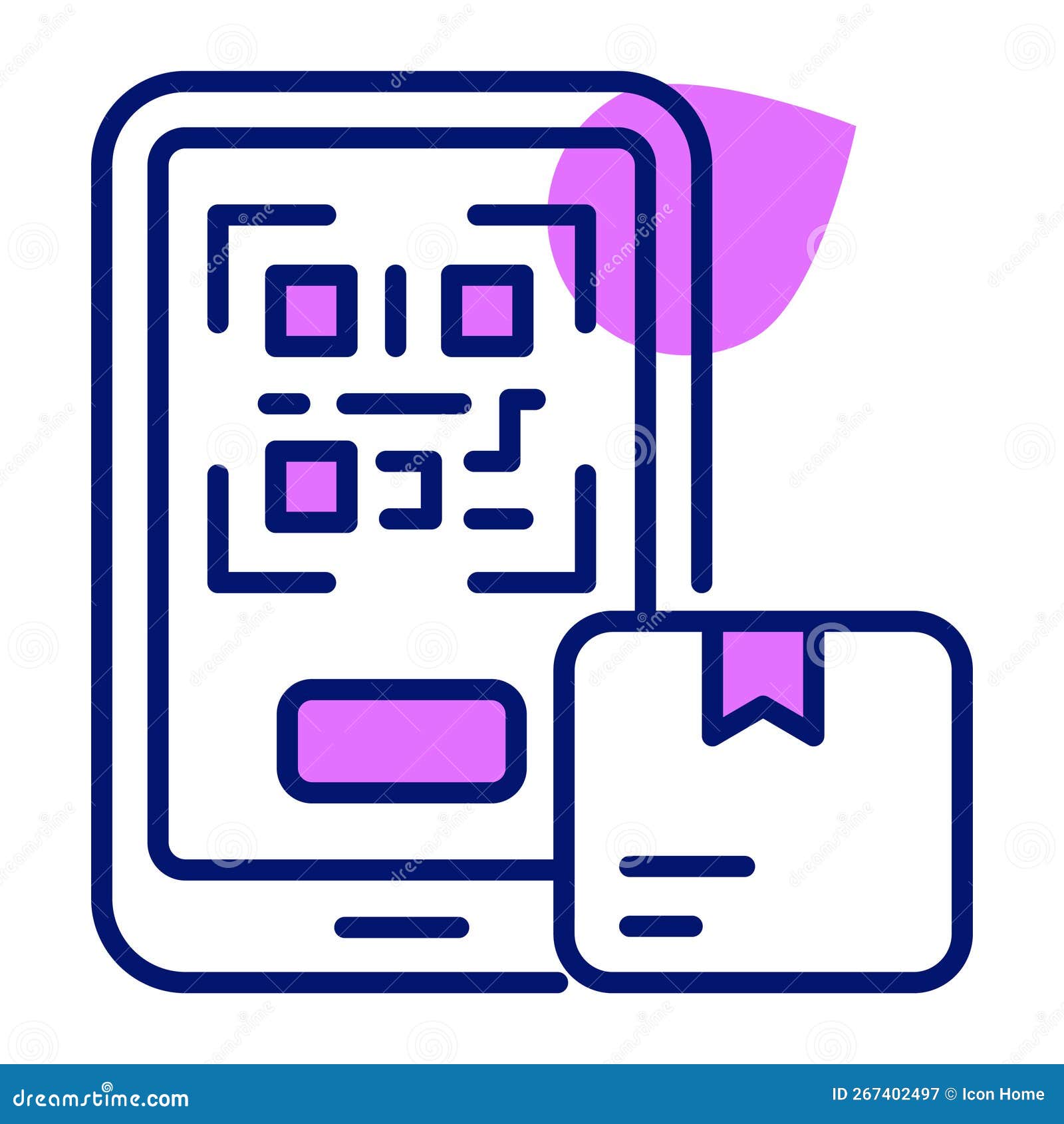 Qr Code Inside Mobile with Package, Icon of Qr Code Scanning Stock ...