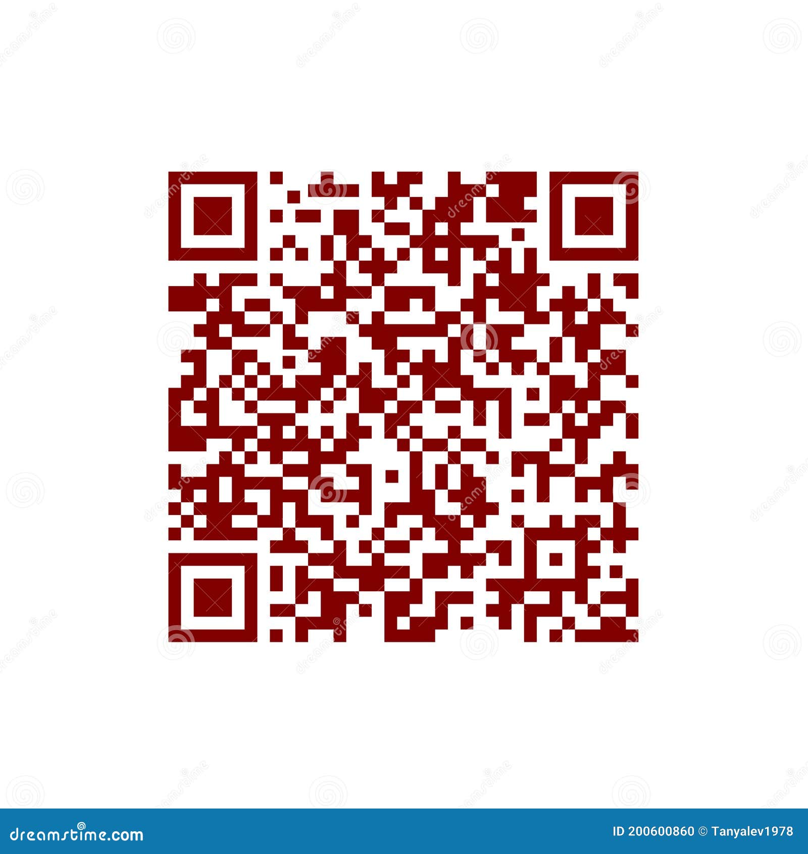 QR Code Isolated on White Background Stock Illustration - Illustration ...