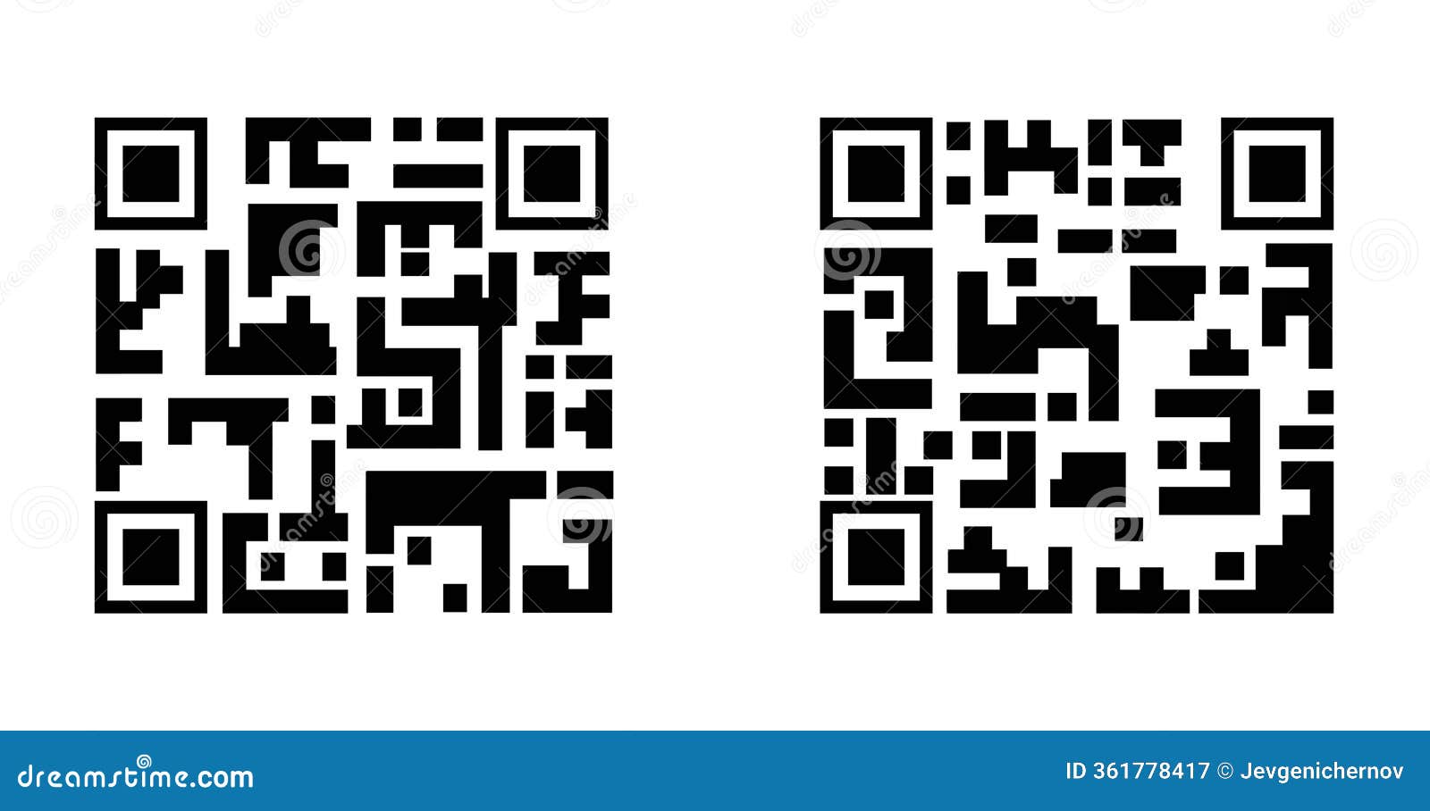 QR Code Isolated on White Set Stock Vector - Illustration of barcode ...