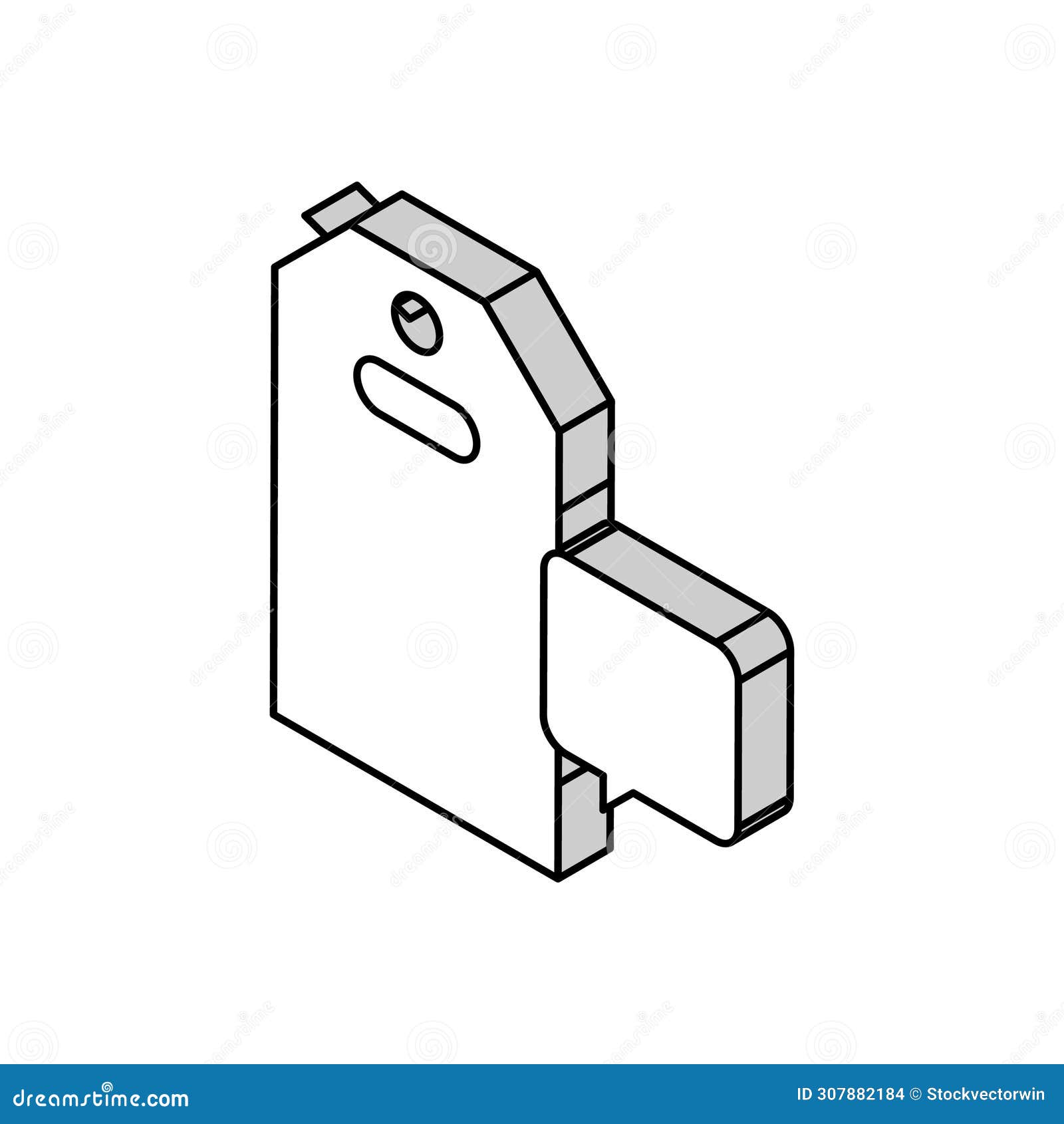 Qr Code on Label Isometric Icon Vector Illustration Stock Vector ...