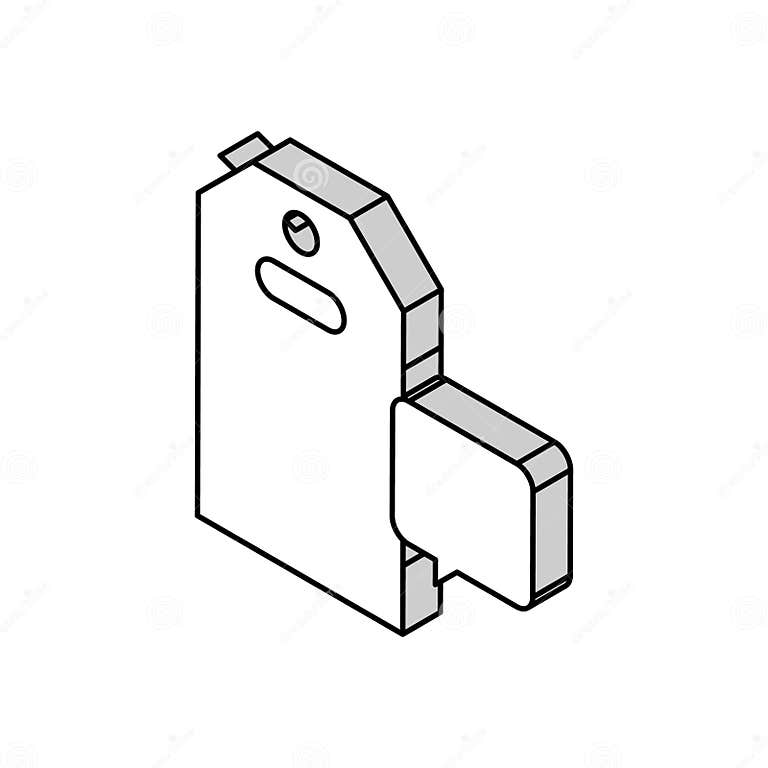 Qr Code on Label Isometric Icon Vector Illustration Stock Vector ...