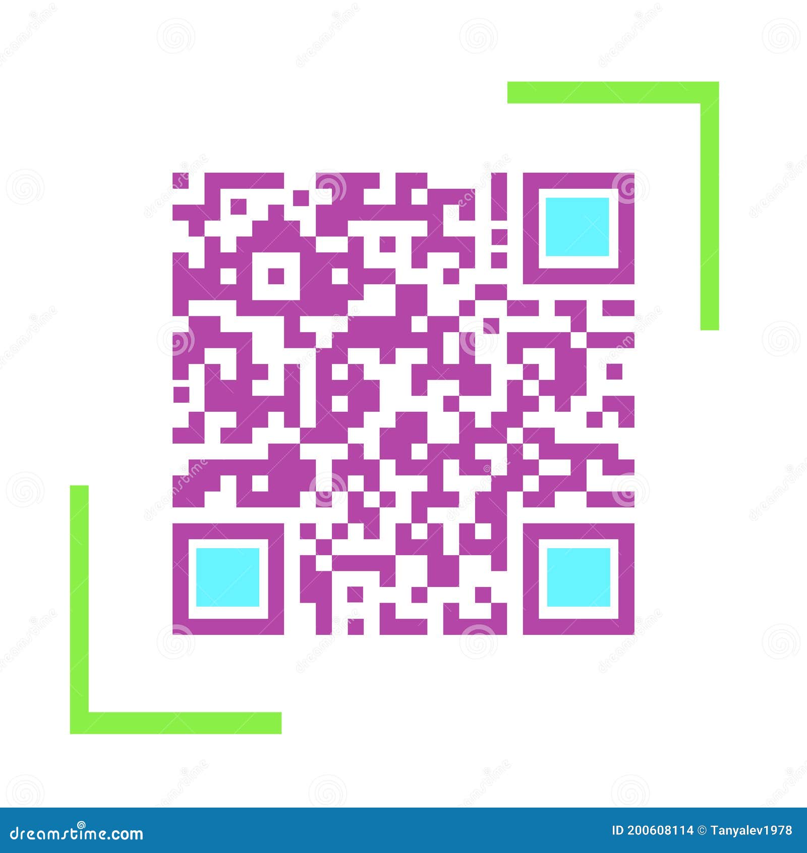 QR Code Label Tag System Identity Symbol Digital Technology Background ...