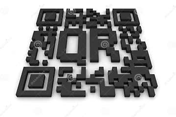 QR-code with letters editorial stock image. Illustration of information ...